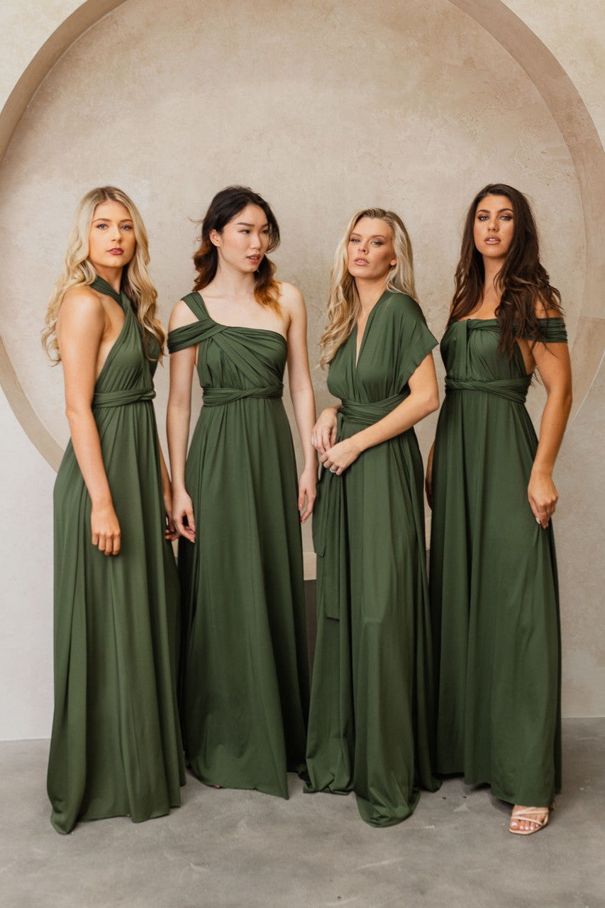 Classic Multiway Infinity Dress In Forest Green For Sale - Bridesmaids ...